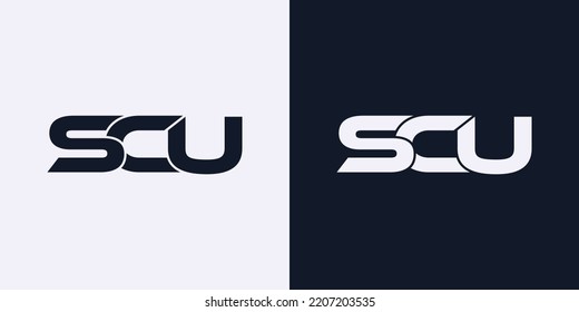 Scu Letter Original Creative Modern Logo Stock Vector (Royalty Free ...