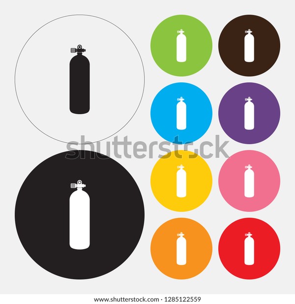 Scuba Diving Air Tank Icon Stock Vector (Royalty Free) 1285122559