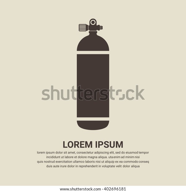 Scuba Diving Air Tank Icon Vector Stock Vector (Royalty Free) 402696181 ...