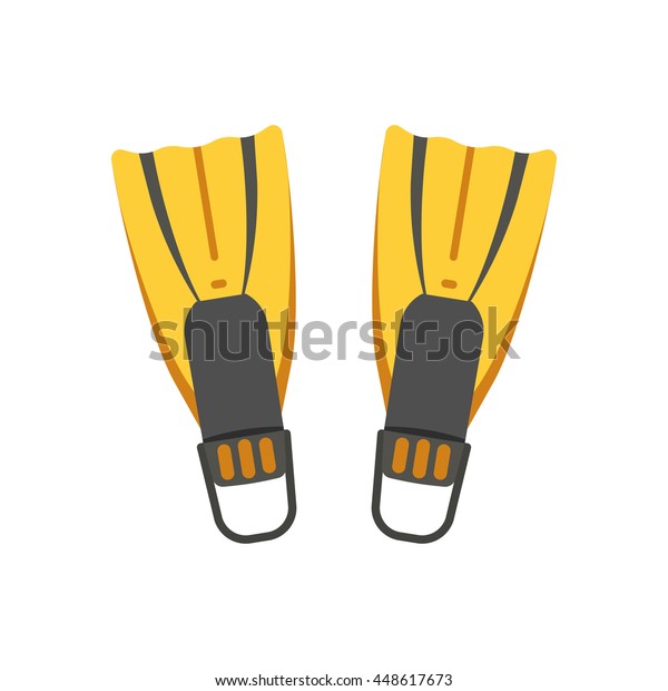 Scuba Diving Flippers Pair Water Swimming Stock Vector (Royalty Free ...