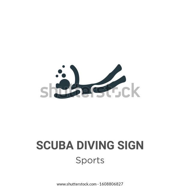 Scuba Diving Sign Glyph Icon Vector Stock Vector (Royalty Free ...