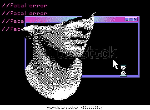 Sculpture 8bit Pixel Art Style Old Stock Vector (Royalty Free ...