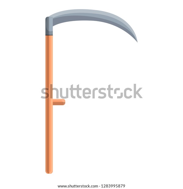 Scythe Icon Cartoon Scythe Vector Icon Stock Vector (Royalty Free ...