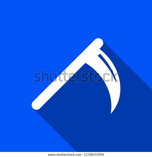 Scythe Icon Shadow Vector Sign Design Stock Vector (Royalty Free ...