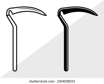 Scythe Svg Printable Vector Illustration Stock Vector (Royalty Free ...