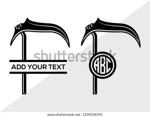 Scythe Svg Printable Vector Illustration Stock Vector (Royalty Free ...