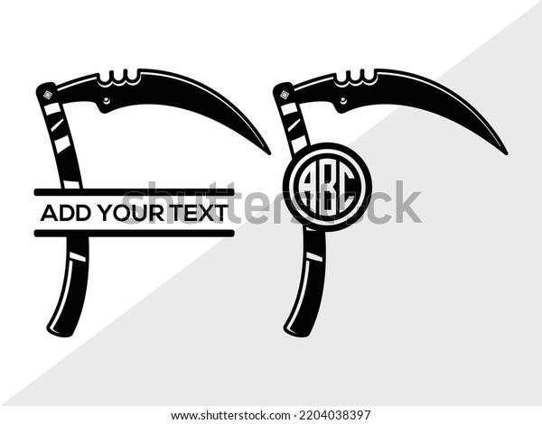 Scythe Svg Printable Vector Illustration Stock Vector (Royalty Free ...