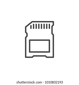 Sd Card Line Icon Outline Vector Stock Vector (Royalty Free) 1010832193 ...