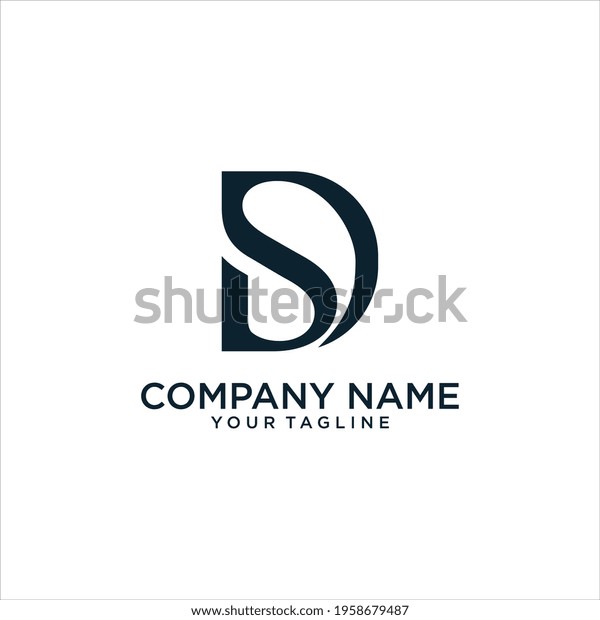 Sd Ds Letter Logo Design Vector Stock Vector (Royalty Free) 1958679487