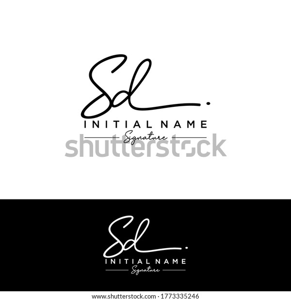 Sd Initial Letter Handwriting Signature Logo Stock Vector (Royalty Free ...