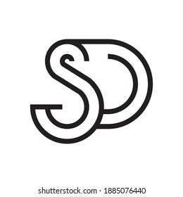Sd Initial Letter Vector Logo Stock Vector (Royalty Free) 1885076440