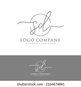 Sd Initial Letters Handwriting Signature Logo Stock Vector (Royalty ...