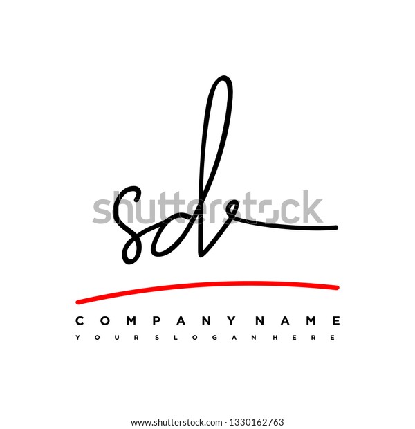Sd Initial Signature Logo Handwriting Logo Stock Vector (Royalty Free ...
