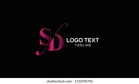 Sd Letter Logo Design Template Vector Stock Vector (Royalty Free ...
