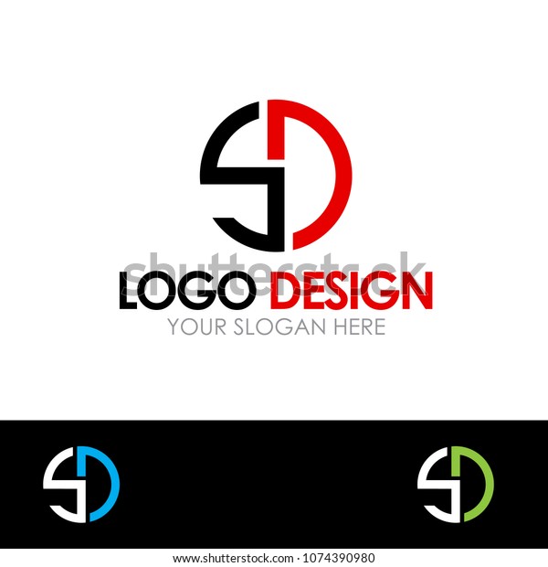 Sd Letter Logo Design Template Vector Stock Vector (Royalty Free ...