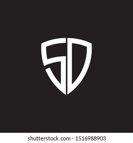 Sd Letter Shield Logo Design Vector Stock Vector (Royalty Free) 1516988903
