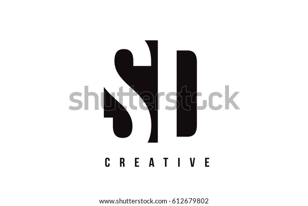 Sd S D White Letter Logo Stock Vector (Royalty Free) 612679802 ...