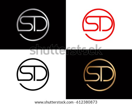 Sd Text Red Gold Black Silver Stock Vector (Royalty Free) 612380873 ...