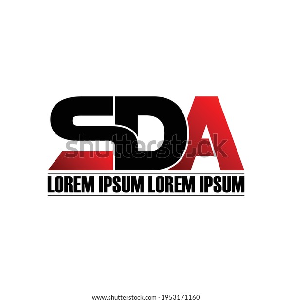 Sda Letter Monogram Logo Design Vector Stock Vector (Royalty Free ...