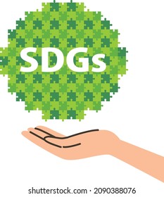 Sdgs Earth Image Puzzle Material Stock Vector (Royalty Free) 2090388076 ...