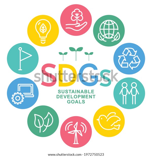 「Sdgs Vector Icon Card Sustainable Development」のベクター画像素材（ロイヤリティフリー ...