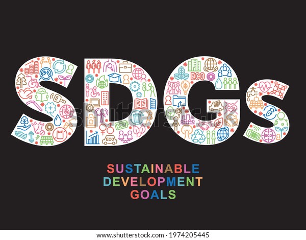 SDGs vector logo design. Sustainable development goals.