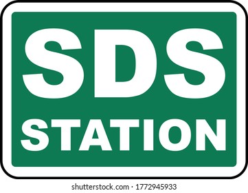 Sds Station Sign Green Vector Stock Vector (Royalty Free) 1772945933