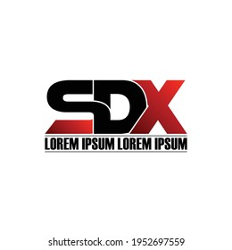 Sdx Letter Monogram Logo Design Vector Stock Vector (Royalty Free ...