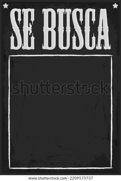 Se Busca Wanted Poster Spanish Text Stock Vector (Royalty Free ...
