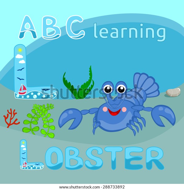 Sea Animals Alphabet Letter Vector L Stock Vector (Royalty Free ...