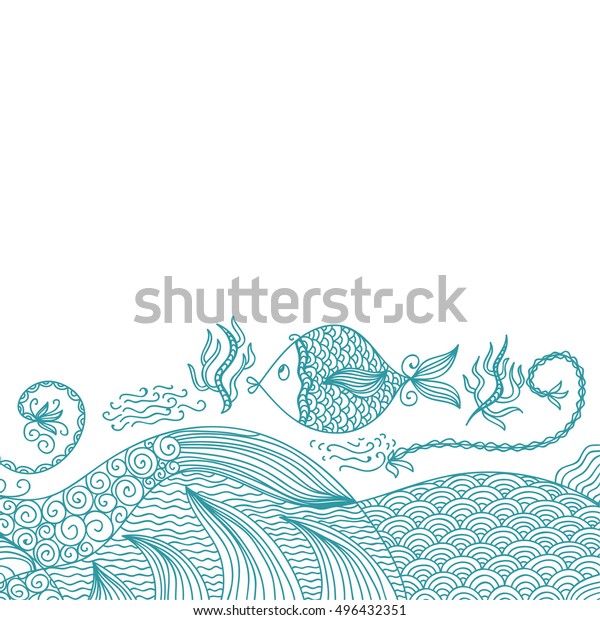 Sea Beautiful Fish Vector Illustration Stock Vector (Royalty Free ...