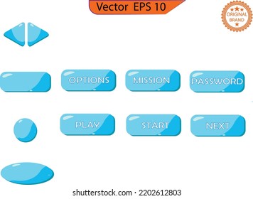 Sea Blue Shell Game Ui Set Stock Vector (Royalty Free) 2202612803 ...