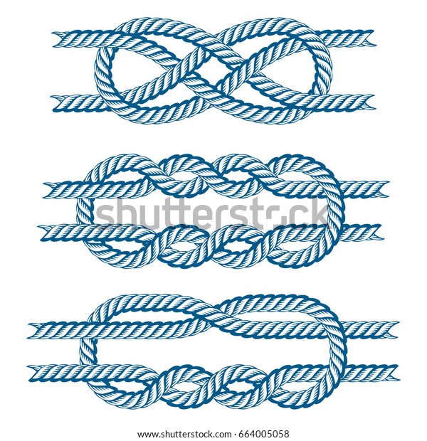 Sea Boat Rope Knots Vector Illustration Stock Vector (Royalty Free ...