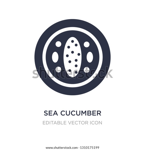 Sea Cucumber Icon On White Background Stock Vector (Royalty Free ...