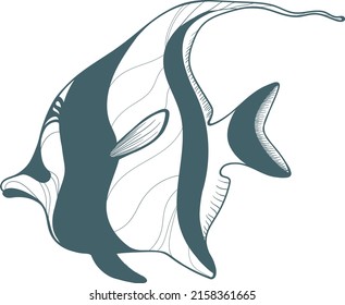 Sea Fish Vector Illustration Beautiful Sea Stock Vector (Royalty Free ...