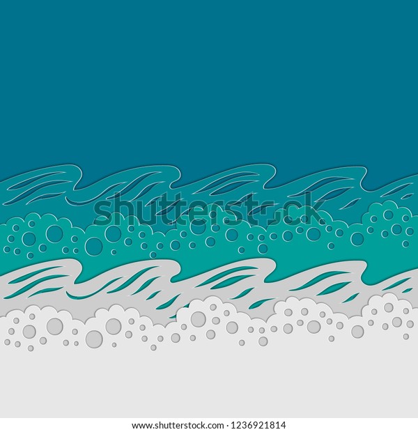 Sea Foam Bubbles Sea Waves Abstract Stock Vector (Royalty Free ...