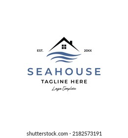 Sea House Logo Icon Vector Template Stock Vector (Royalty Free ...