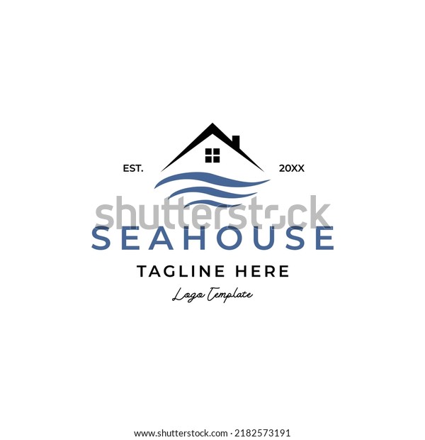 Sea House Logo Icon Vector Template Stock Vector (Royalty Free ...