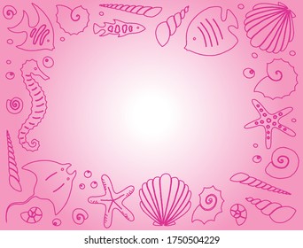 Sea Life Frame Vector Illustration Stock Vector (Royalty Free ...