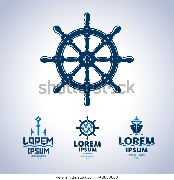 Sea Logo Ship Emblem Stock Vector (Royalty Free) 743893888 | Shutterstock