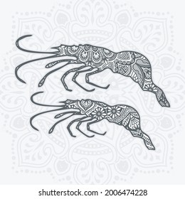 Sea Mandala Vector Vintage Decorative Elements Stock Vector (Royalty ...
