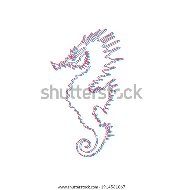 Sea Line Drawing Can Be Used Stock Vector (Royalty Free) 1914561067 ...