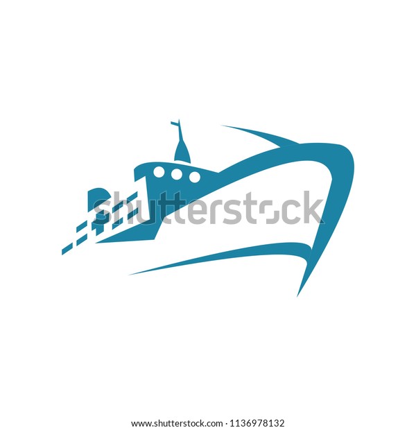 Sea Shipping Cargo Logo Stock Vector (Royalty Free) 1136978132 ...