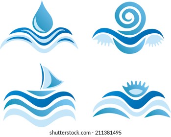 Sea Sign Vector Illustration: vector de stock (libre de regalías ...