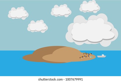 Sea Sky Stock Vector (Royalty Free) 1007679991 | Shutterstock