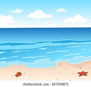 Sea Sky Cartoon Vector Stock Vector (Royalty Free) 697290871 | Shutterstock
