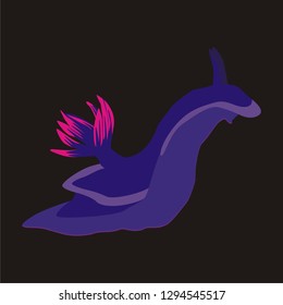 Sea Slug Illustration Stock Vector (Royalty Free) 1294545517 | Shutterstock
