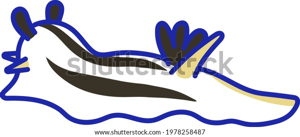 Sea Slug White White Background Stock Vector (Royalty Free) 1978258487 ...