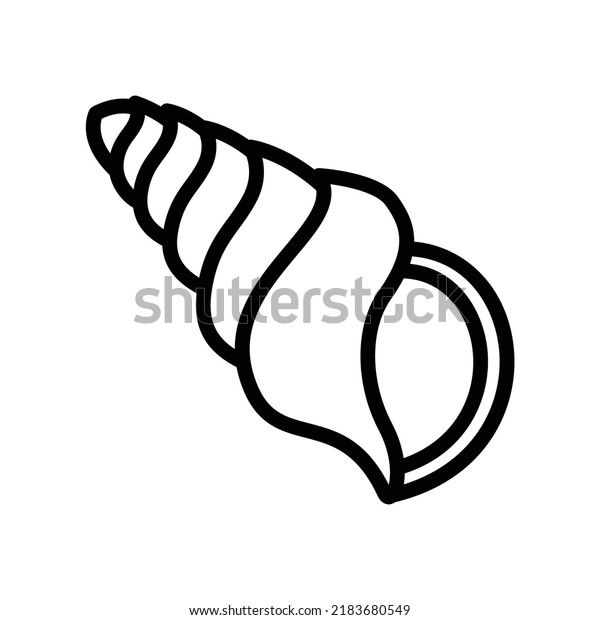 Sea Snail Shell Icon Black Outline: เวกเตอร์สต็อก (ปลอดค่าลิขสิทธิ์ ...