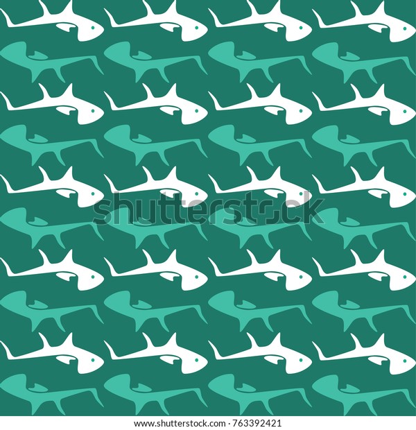 Sea Tuna Pattern Stock Vector (Royalty Free) 763392421 | Shutterstock